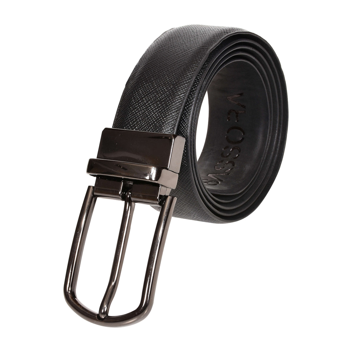 Sassora Genuine Leather Reversible Detachable Buckle Belt For Men
