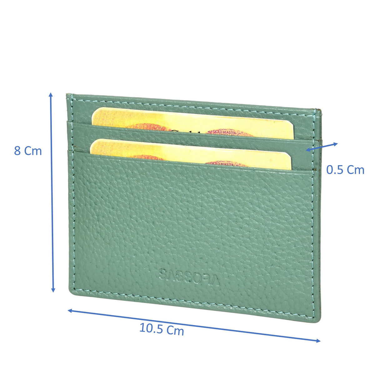 Sassora Genuine Premium Leather Unisex Ultra Slim RFID Card Holder